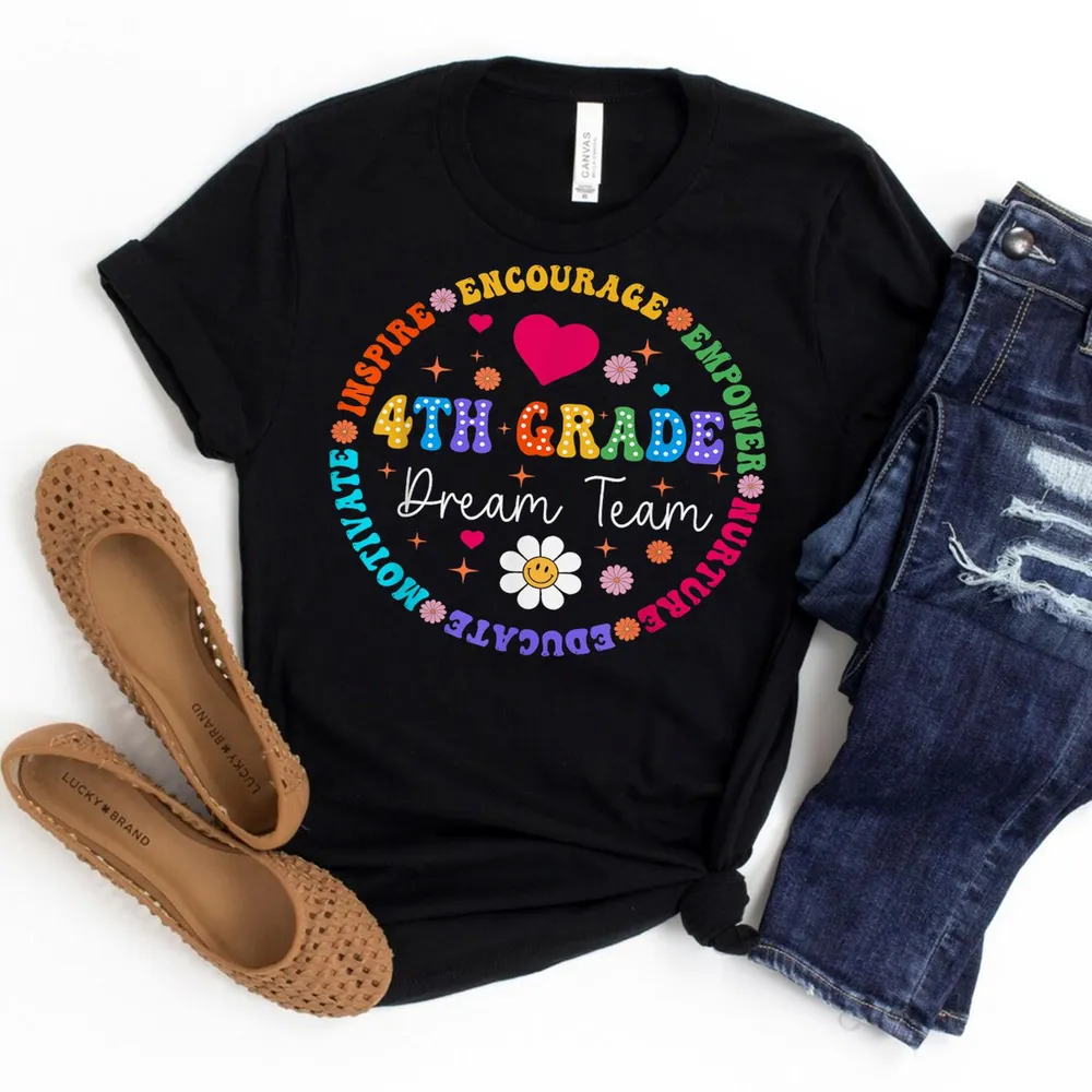 4th Grade Dream Team Fourth Grade Teacher Back To School Shirt